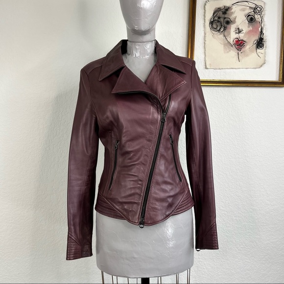Vera Pelle | Jackets & Coats | Vera Pelle Leather Moto Biker Jacket ...
